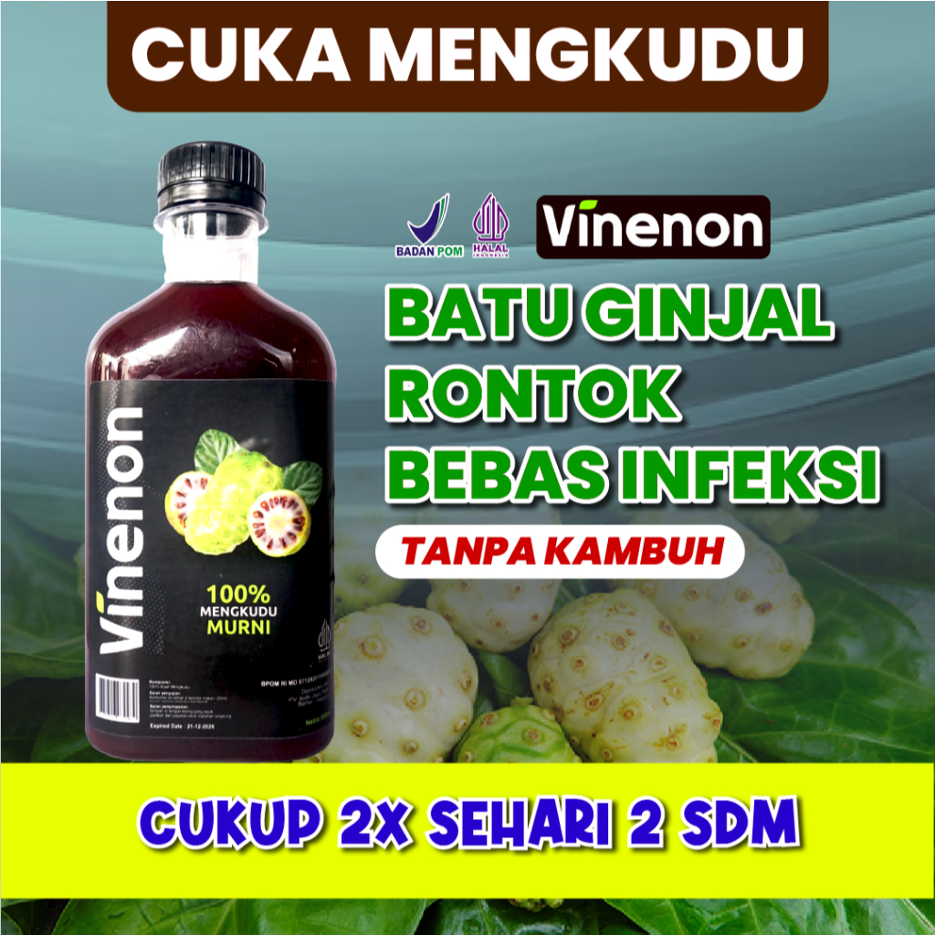 Jual Solusi Batu Ginjal Rontok dan Obat Asam Urat VINENON Cuka Mengkudu ...