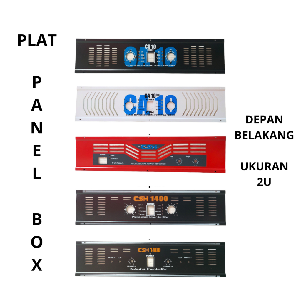 Jual Plat Panel Box Power CSH Ukuran 2u Depan Belakang (CA 10, PX 3000, 1400) | Shopee Indonesia