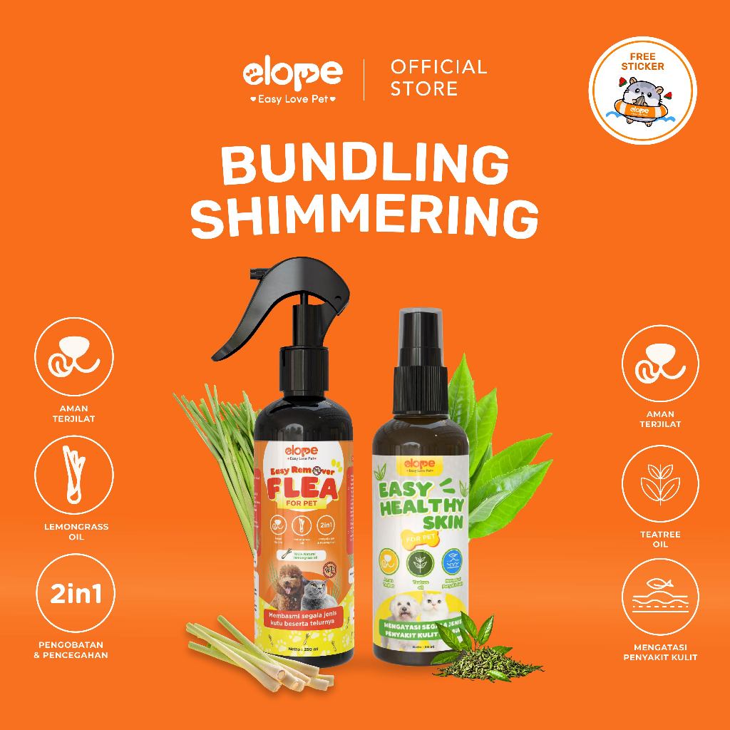 Jual ELOPE Paket Bundling Shimmering Obat Spray Kutu Jamur Kucing ...