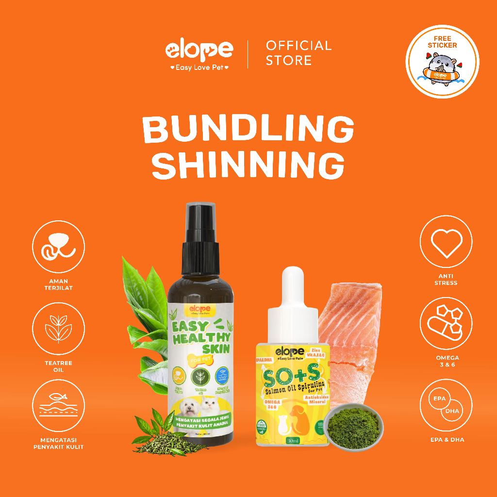 Jual ELOPE Paket Bundling Shining Obat Spray Jamur Ringworm Vitamin ...
