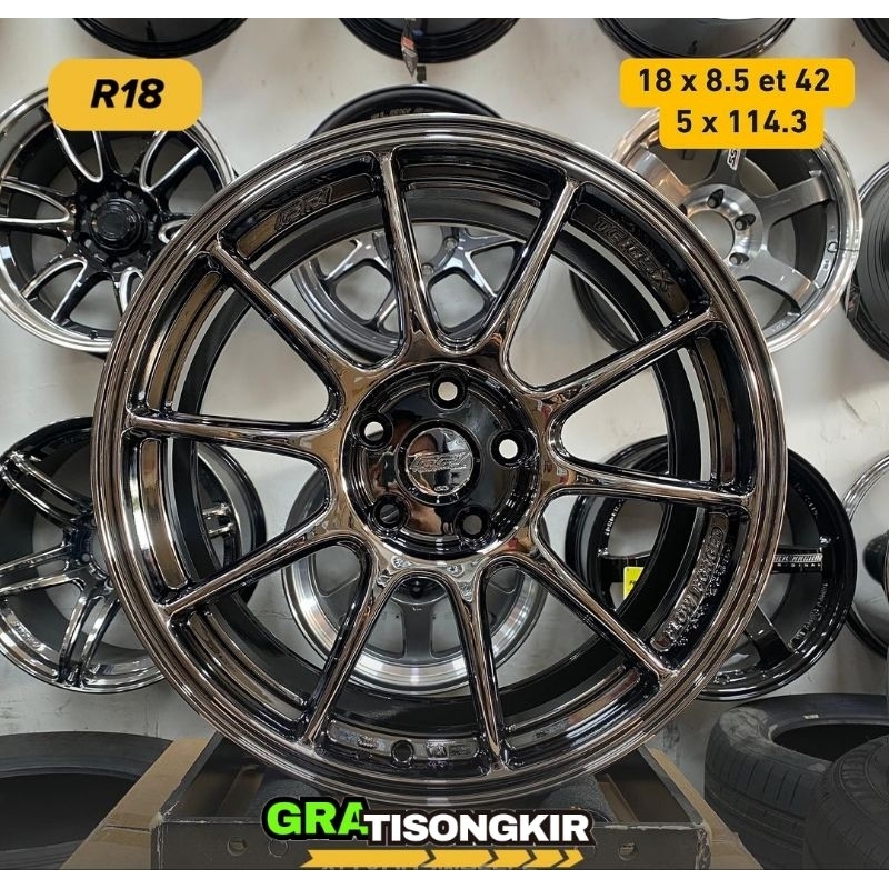 Jual velg mobil racing R18 TC105X FLOW FORMING LEBAR 8,5 ET 42 velg mobil ring 18 velg racing ...