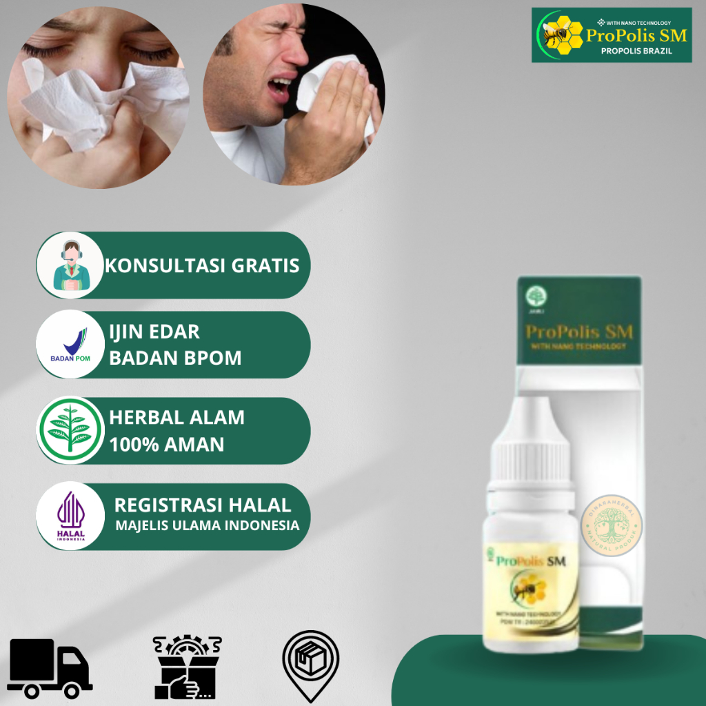 Jual ProPolis SM Obat Bersin Terus Menerus Rhinitis Polip Hidung ...