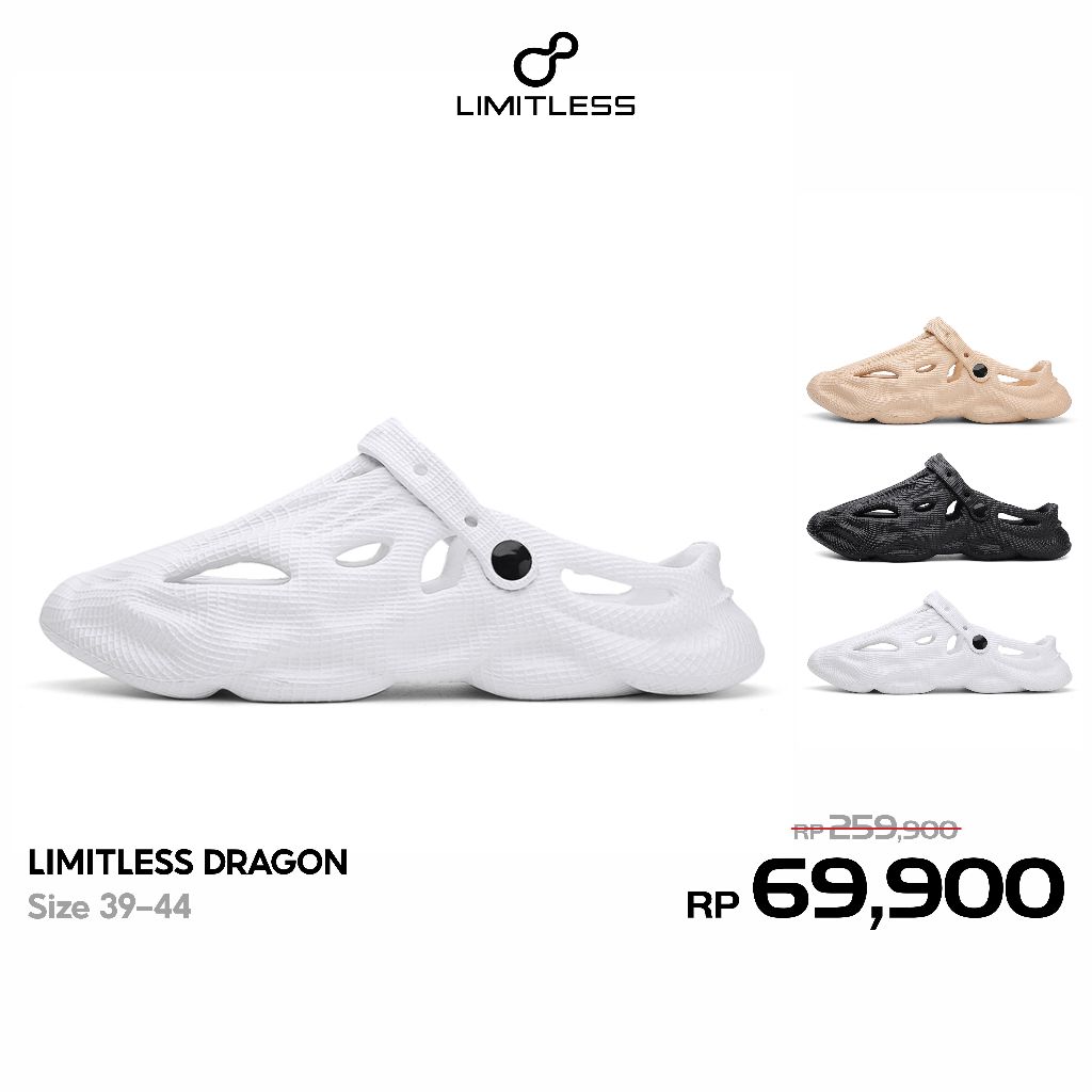 Jual Limitless - Sepatu Sandal Pria Slop Dragon Terbaru Trendy Sendal ...