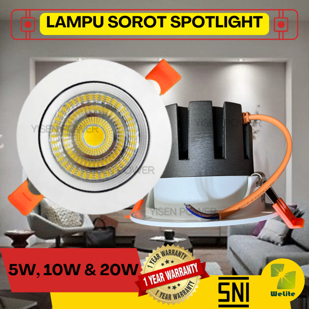 Jual Lampu Sorot COB Spotlight LED Plafon Beam Angle 24 Derajat 5W 10W ...
