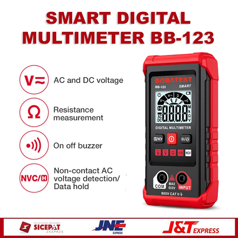 Jual Smart Digital Multimeter AC DC 4000 Count Smart Multitester Besar ...