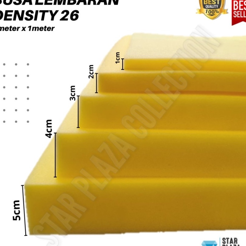 Jual Busa Lembaran Royal Foam Kuning Yellow2 Density 26 Sofa Jok Kursi ...