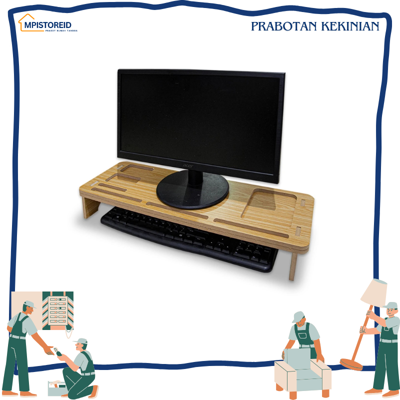 Jual rak meja aesthetic Tatakan Monitor Komputer dan laptop Multi ...