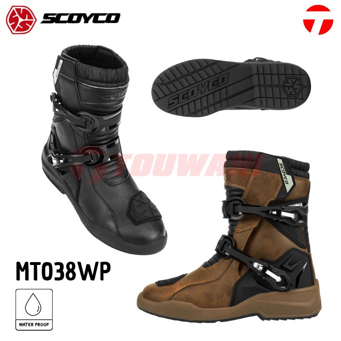 Jual Sepatu Motor Waterproof Scoyco MT038WP Sepatu Touring | Shopee ...