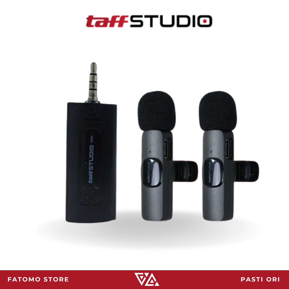 Jual [ORI] TaffSTUDIO Clip On Mic Wireless Noise Reduction Vlogging ...