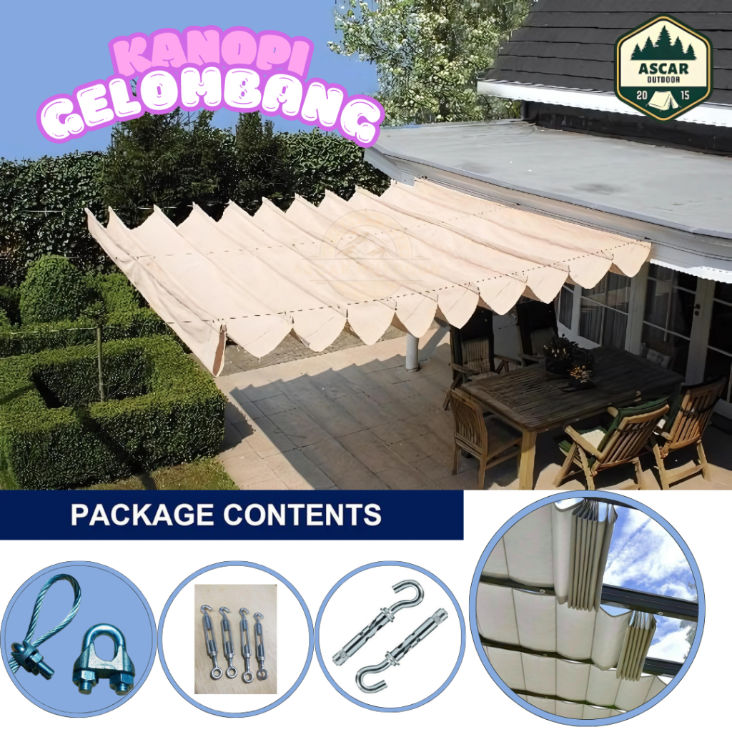 Jual [NEW LAUNCH] Tenda Kanopi Awning Gelombang Custom, Harga Permeter ...