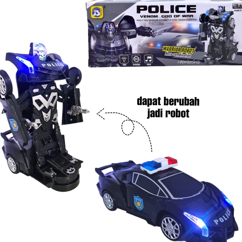 Jual Kirim Sekarang Mainan Anak Mobil Polisi Hitam 2IN1 Mobil Bisa Jadi ...