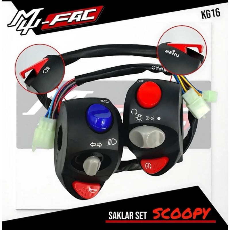 Jual Saklar Set Kiri Kanan MUFAC Model SCOOPY KG16 | Shopee Indonesia
