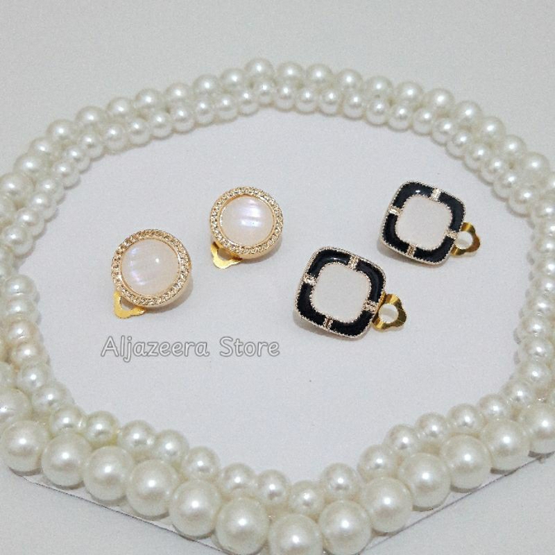 Jual Anting Klip Hijab List Gold VOL.2 | Anting Jepit | Anting Hijab ...