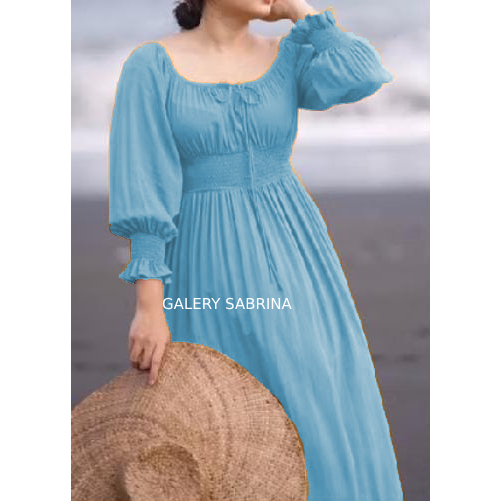 Jual long dress bale // dress sabrina // dress jumbo // big size ...