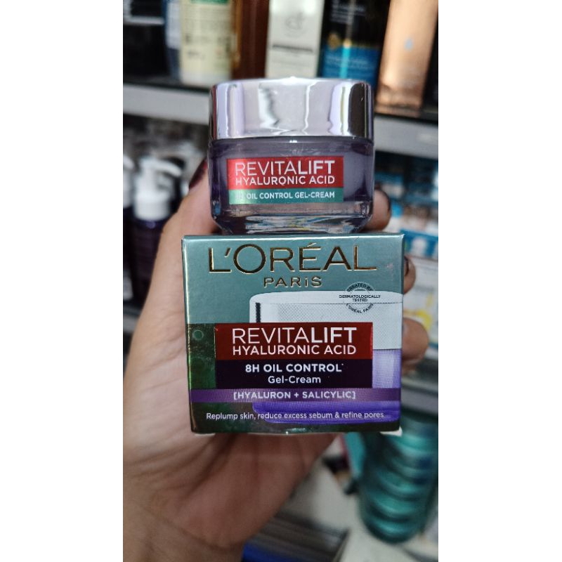 Jual L'OREAL revitalift hyaluronic acid 8H oil control gel-cream | Shopee Indonesia