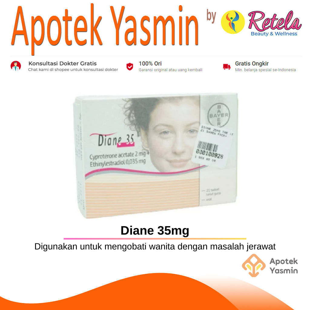 Jual DIANE 35MG 1 STRIP 21 TABLET / Jerawat / Perawatan Wajah | Shopee ...