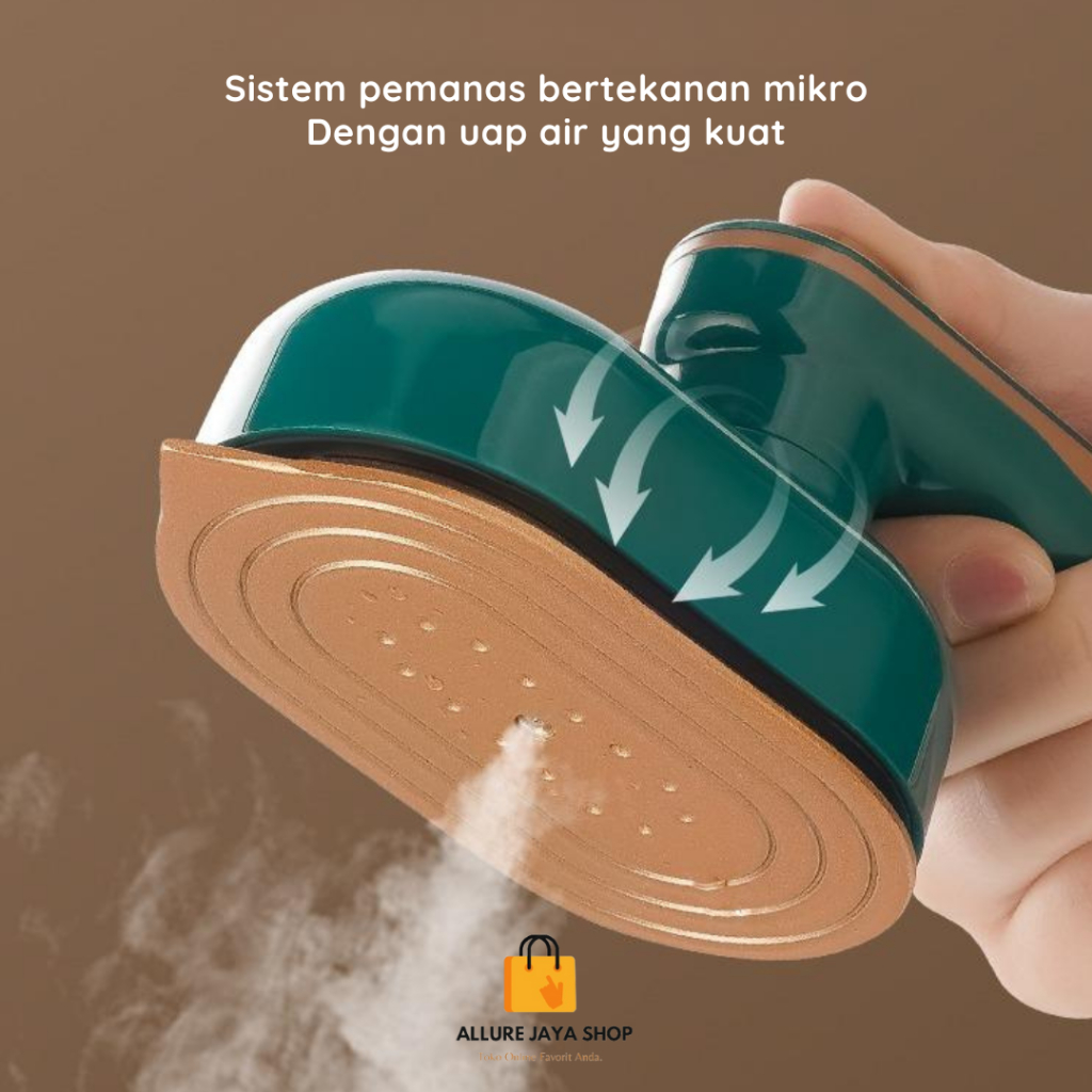 Jual [AJS] Setrika Uap Mini Electric Iron Rotateable Portable Travel ...