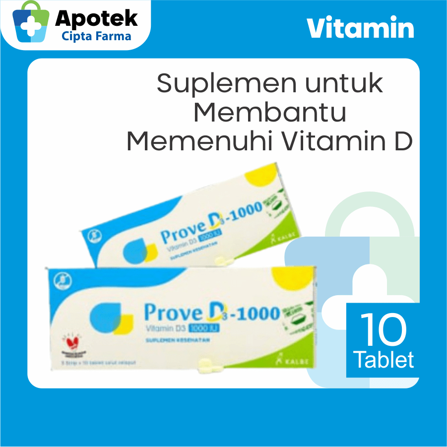 Jual Prove D3 1000 IU Prove D Tablet Suplemen Tulang Vitamin Tulang dan ...