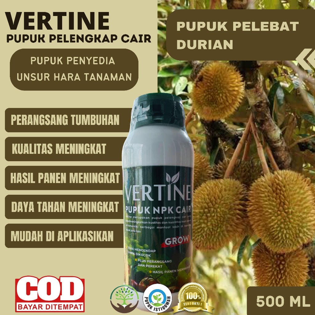 Jual Pupuk Semprot Pelebat Tanaman Durian - Pupuk Perangsang Pada Tanaman Durian - VERTINE GROW ...