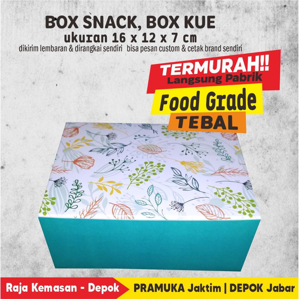 Jual Box Snack 16x12x7 cm Ivory Motif Tosca | Shopee Indonesia