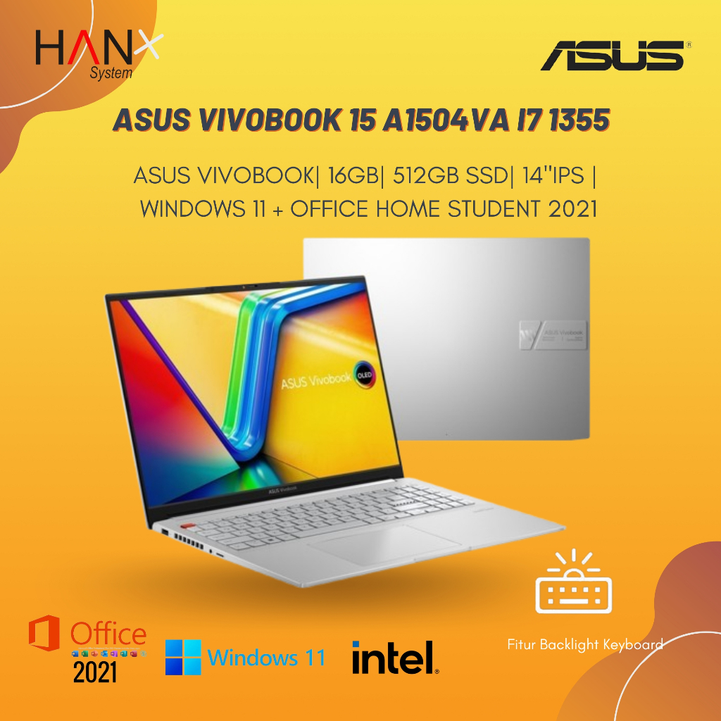 Jual ASUS VIVOBOOK 15 A1504VA I7 1355 16GB 512GB W11+OHS 15.6FHD VIPS ...