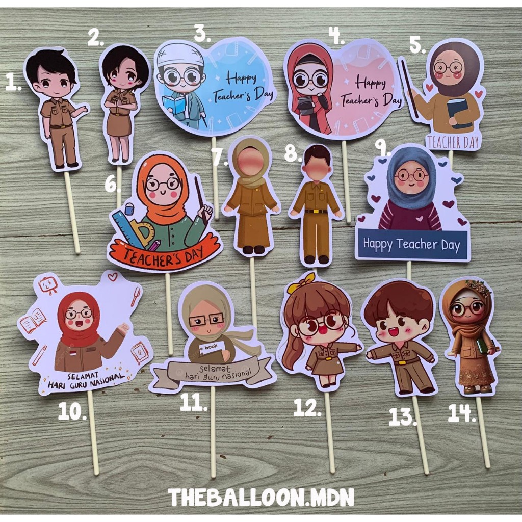 Jual Topper Cake Hari Guru / Topper Cake Teacher's Day / Topper Buket ...