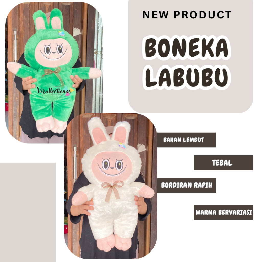 Jual BONEKA VIRAL LABUBU UKURAN L BERBAGAI VARIASI WARNA | Shopee Indonesia
