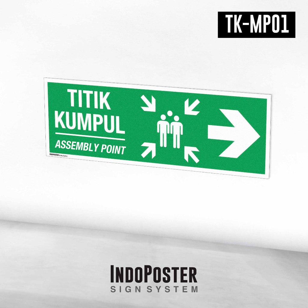Jual Stiker Safety Sign Rambu K3 Arah Titik Kumpul Muster Point ...