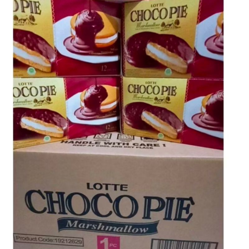 Jual lotte Choco Pie marshmallow 1 dus isi 8 box @ 96 pcs | Shopee ...