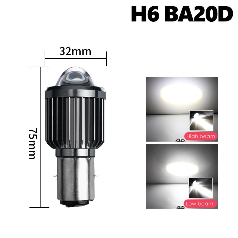 Jual Lampu LED D2 Laser Motor H6 BA20D 2 Warna | Shopee Indonesia