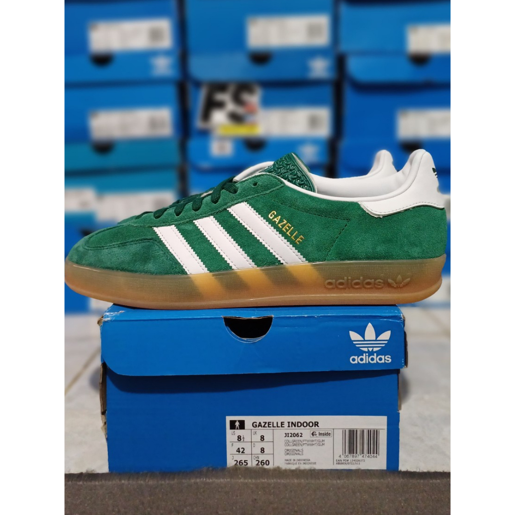Jual ADIDAS GAZELLE INDOOR HAZY GREEN || 100% ORIGINAL RESMI | Shopee ...