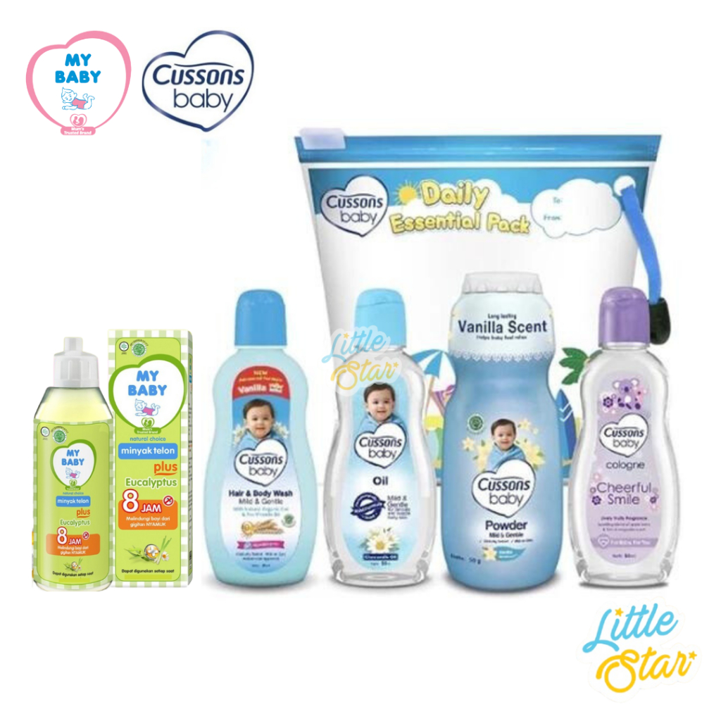 Jual 5in1 Set Paket Cussons 4in1 Daily Essential Pack + My Baby Minyak ...