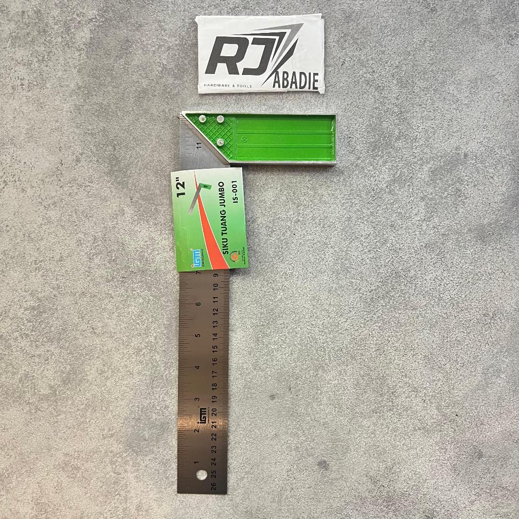 Jual Siku Tukang Penggaris L Plat Besi Chrome Tebal IGM 12 Inch 30cm ...