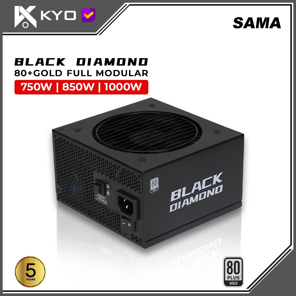 Jual KYO Sama PSU Black Diamond PCIe 5.0 750W / 850W / 1000W 80+ GOLD FULL Modular PSU 750W 850W ...