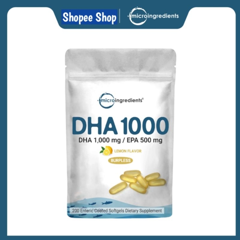 Jual MICRO INGREDIENTS OMEGA 3 FISH OIL DHA 1000 MG WITH EPA 500MG ISI ...