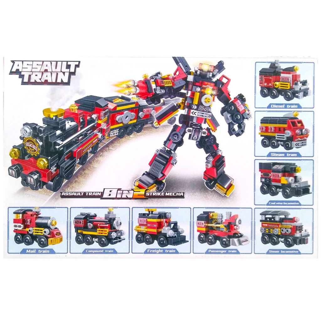 Jual MAINAN BLOCK KERETA LOKOMOTIF JADI ROBOT RAKIT BLOCK SUSUN MODEL ...