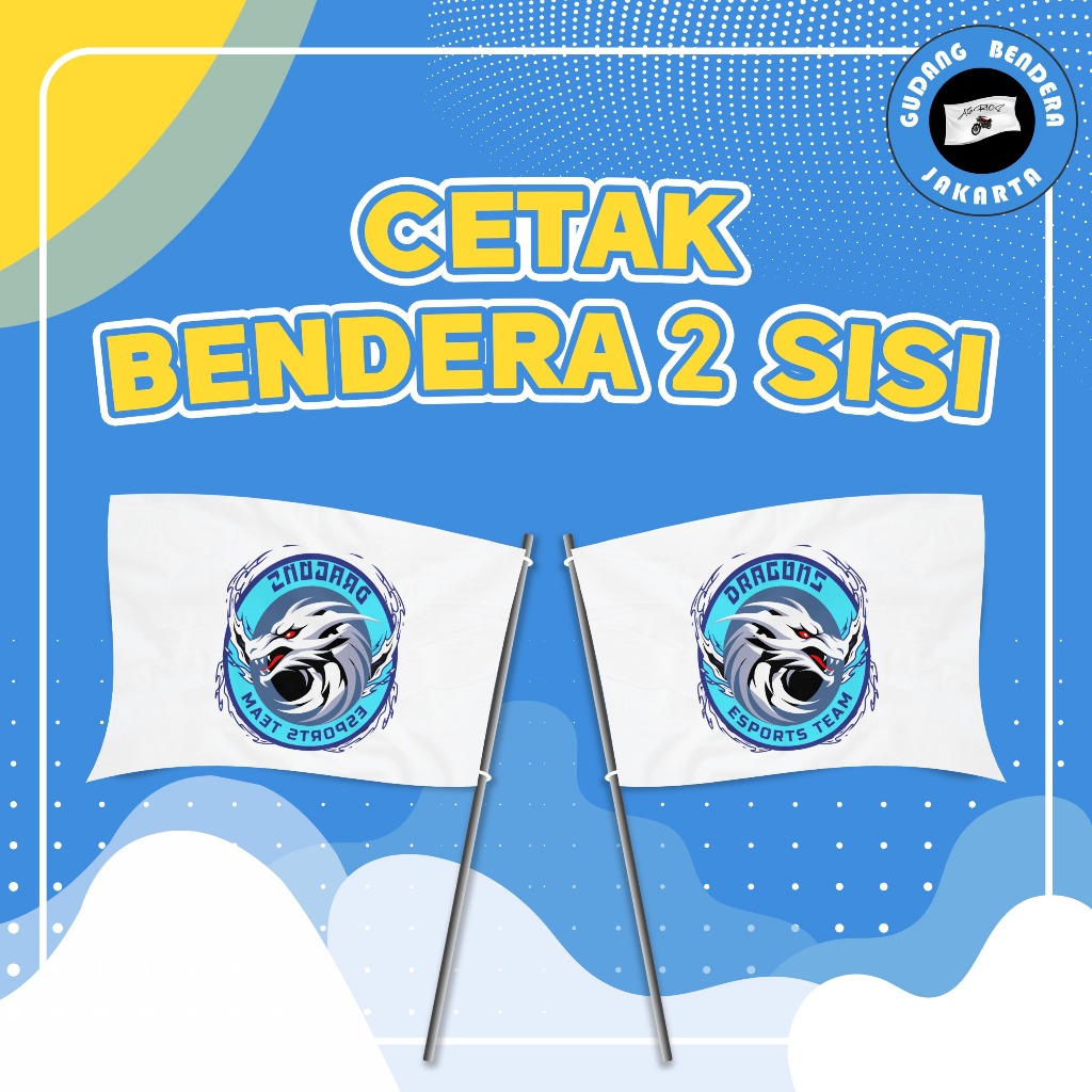 Jual CETAK BENDERA 2 SISI MURAH BAGUS BERAT | Shopee Indonesia