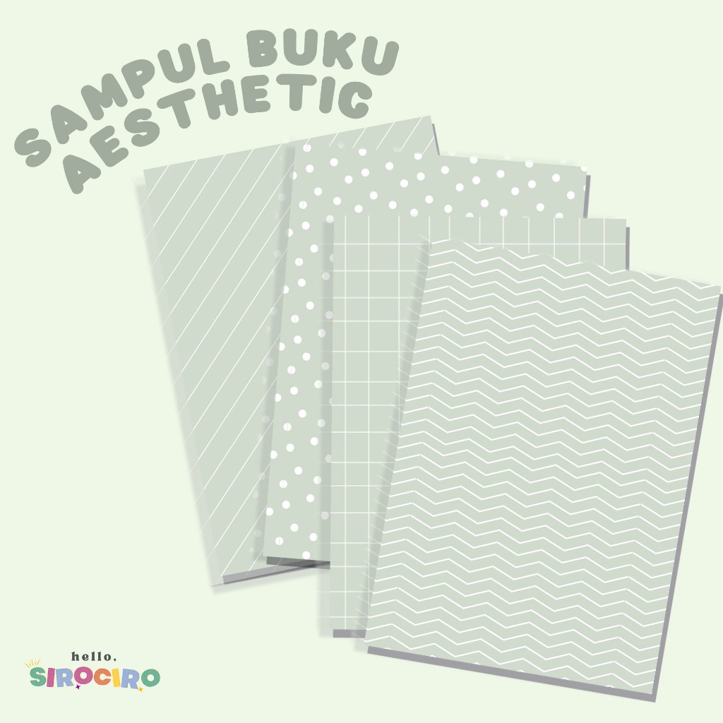 Jual 4 Lembar Sampul Buku BIRU GRADASI Aesthetic Sampul Buku Lucu A5 ...