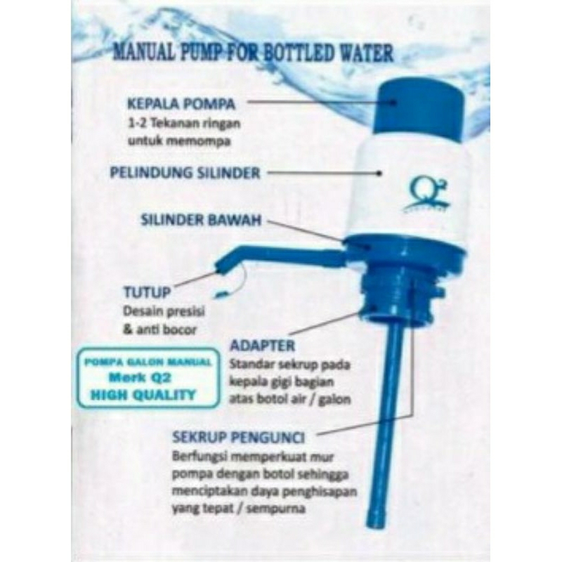 Jual #MAU# Pompa Manual Air Minum Galon Aqua Q2 168 Water Pump ...