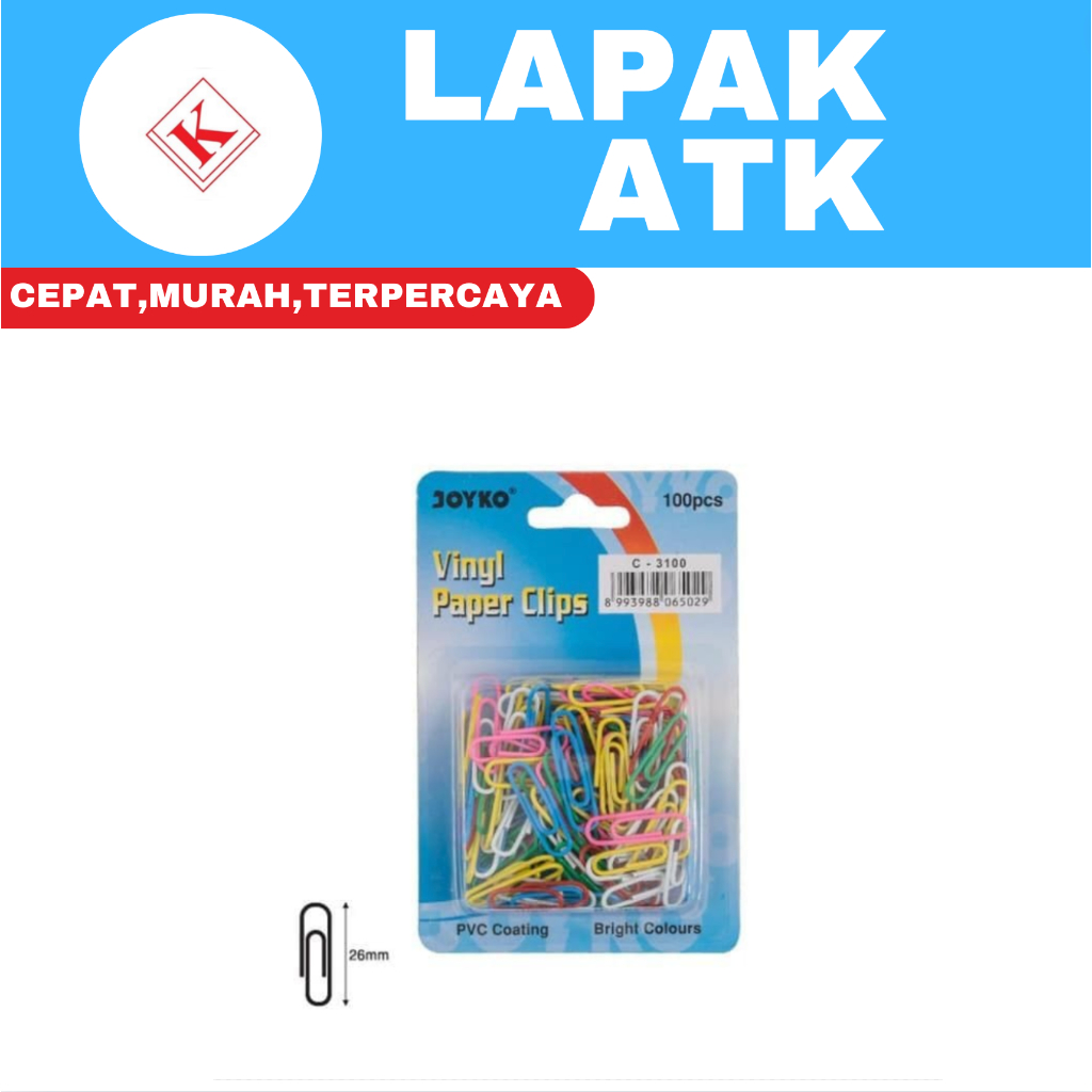 Jual Paper klip / paper clip warna C-3100 Joyko ++++" | Shopee Indonesia