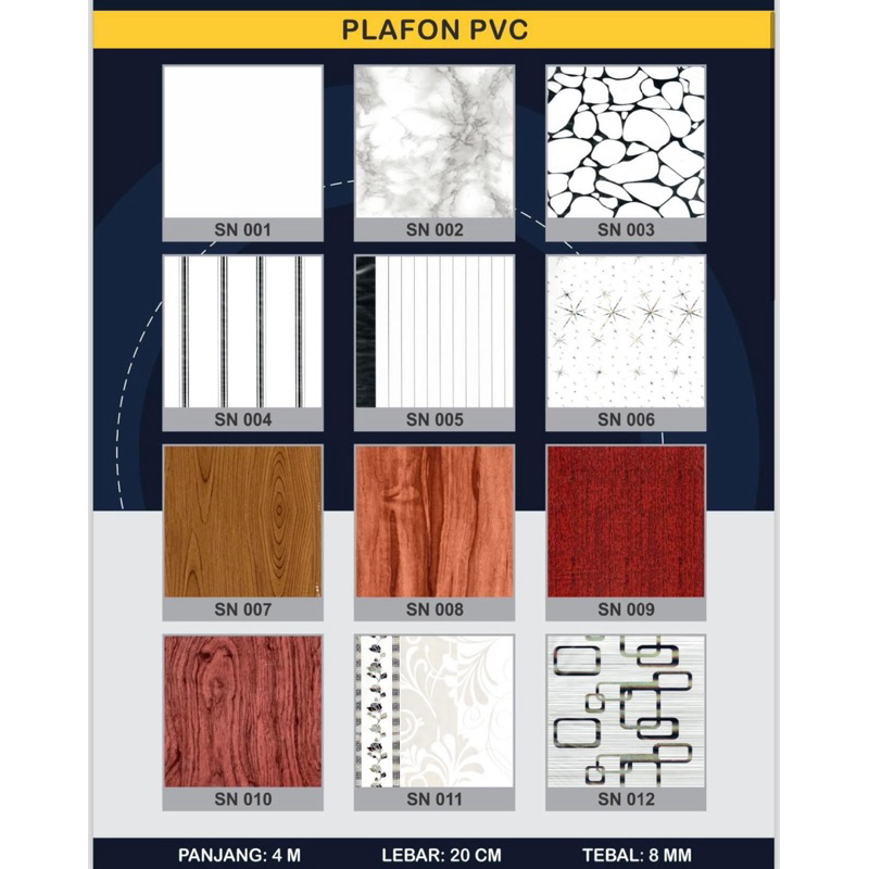 Jual PLAFON PVC GLOSSY 4METER (MEDAN) - GROSIR | Shopee Indonesia