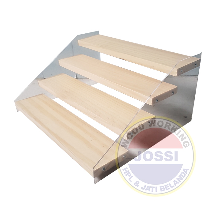 Jual Rak Display/ Rak Kosmetik / Rak Susun Akrilik 2, 3, 4 Tier Display ...