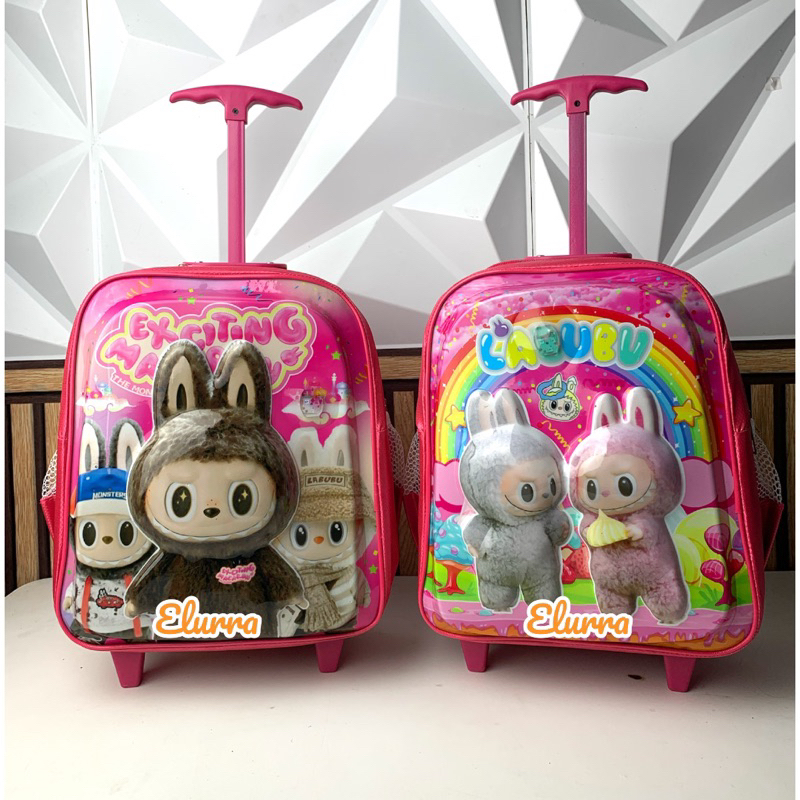 Jual Tas anak labubu tas anak perempuan tas led bisa nyala/ tas anak tk perempuan troli | Shopee ...