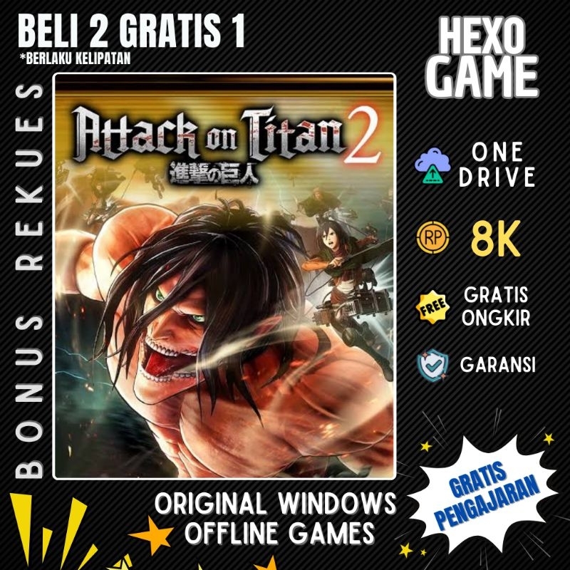 Jual Attack On Titan Collections (1, 2) - PC Game Adv Fight - AOT 2 ...