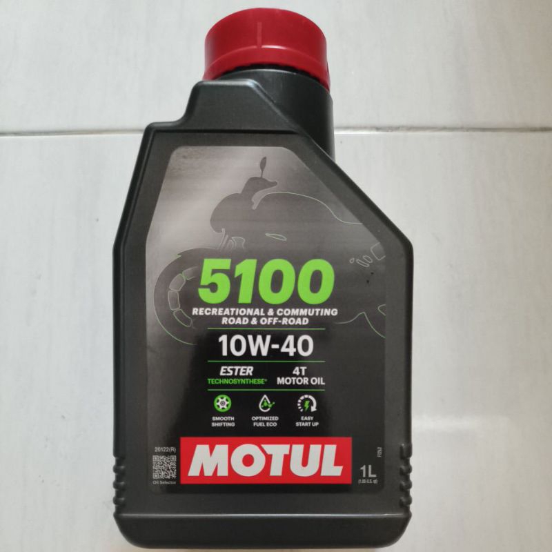 Jual Oli Motul 5100 API SM 10w40 MA2 Technosynthese Ester 1 liter NEW DESIGN BARCODE ORIGINAL ...