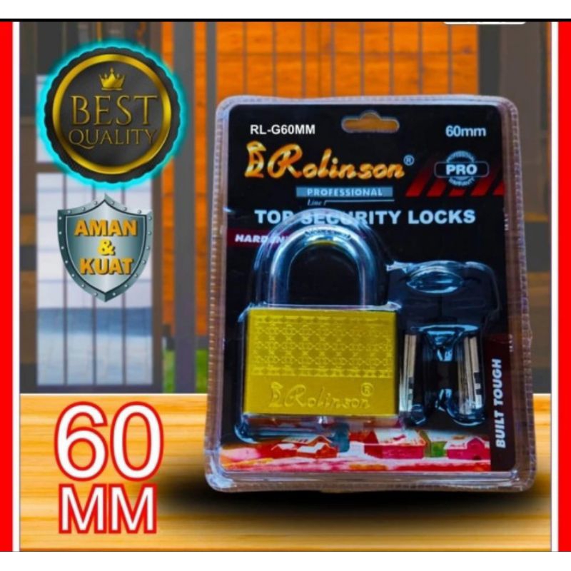 Jual Gembok Besar Rolinson 60MM RL-G60MM Pack Mika | Shopee Indonesia