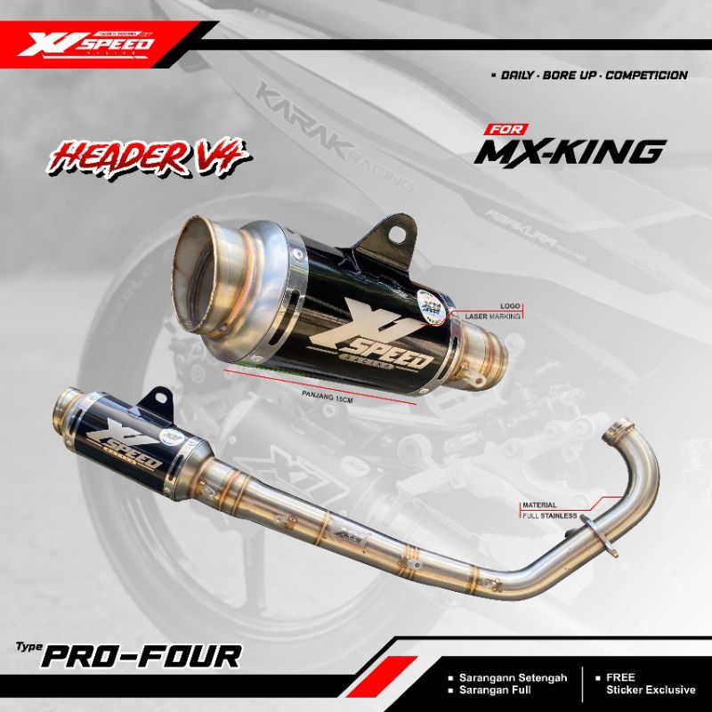 Jual Knalpot X1 Speed For MX king type • Roadrace • Solostyle • Komorod ...