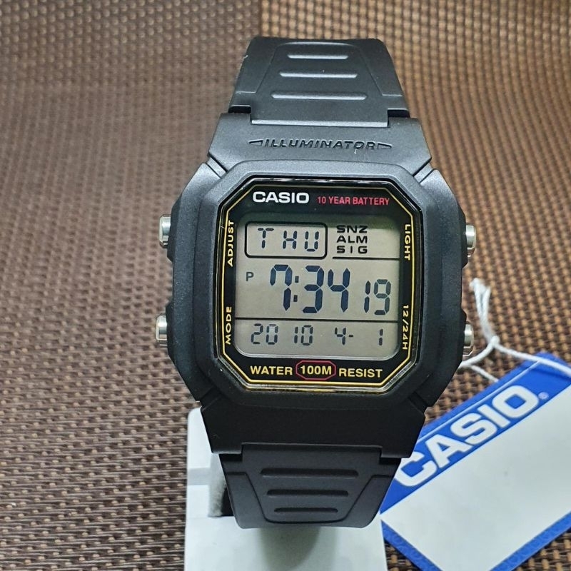 Jual Jam CASIO W-800H-1A Jam Tangan Digital Pria Original | Shopee Indonesia