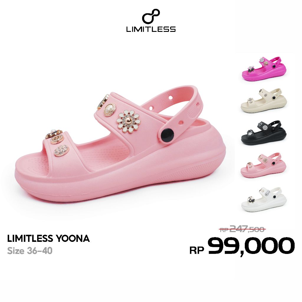 Jual Limitless - FREE PERMATA Sandal Slop Wanita Lucu Stylish Sendal ...