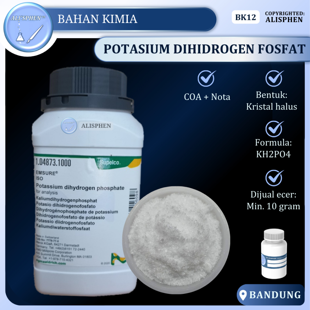 Jual [BK12] KH2PO4 Potassium Dihydrogen Phosphate / Potasium Dihidrogen ...